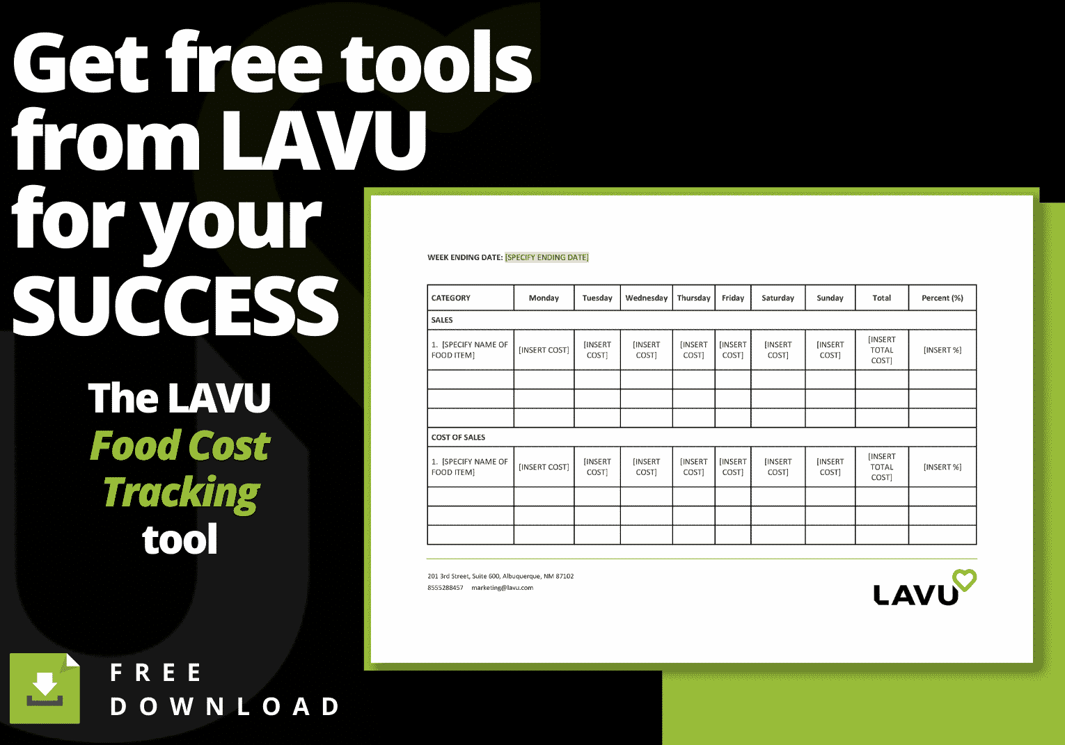 Herramienta de seguimiento del coste de los alimentos - iPad Point of ...